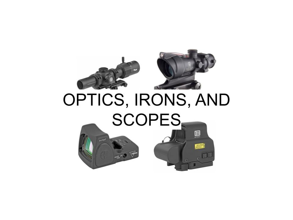 Optics, Iron sights, and Scopes – MoreauWorks